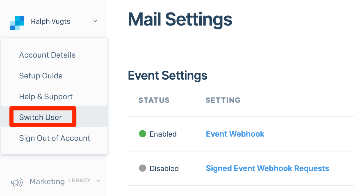 Sendgrid Manual Webhook Config Sub User Accounts 6204